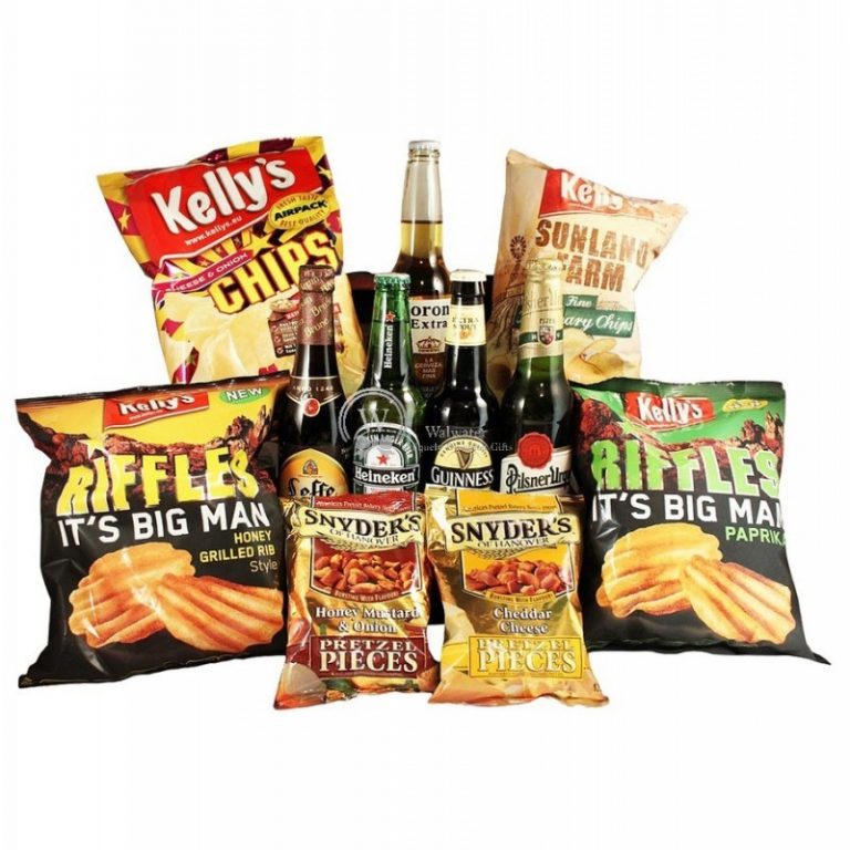 Beers and Snacks - Beer Gift Basket | Send Gifts In Europe