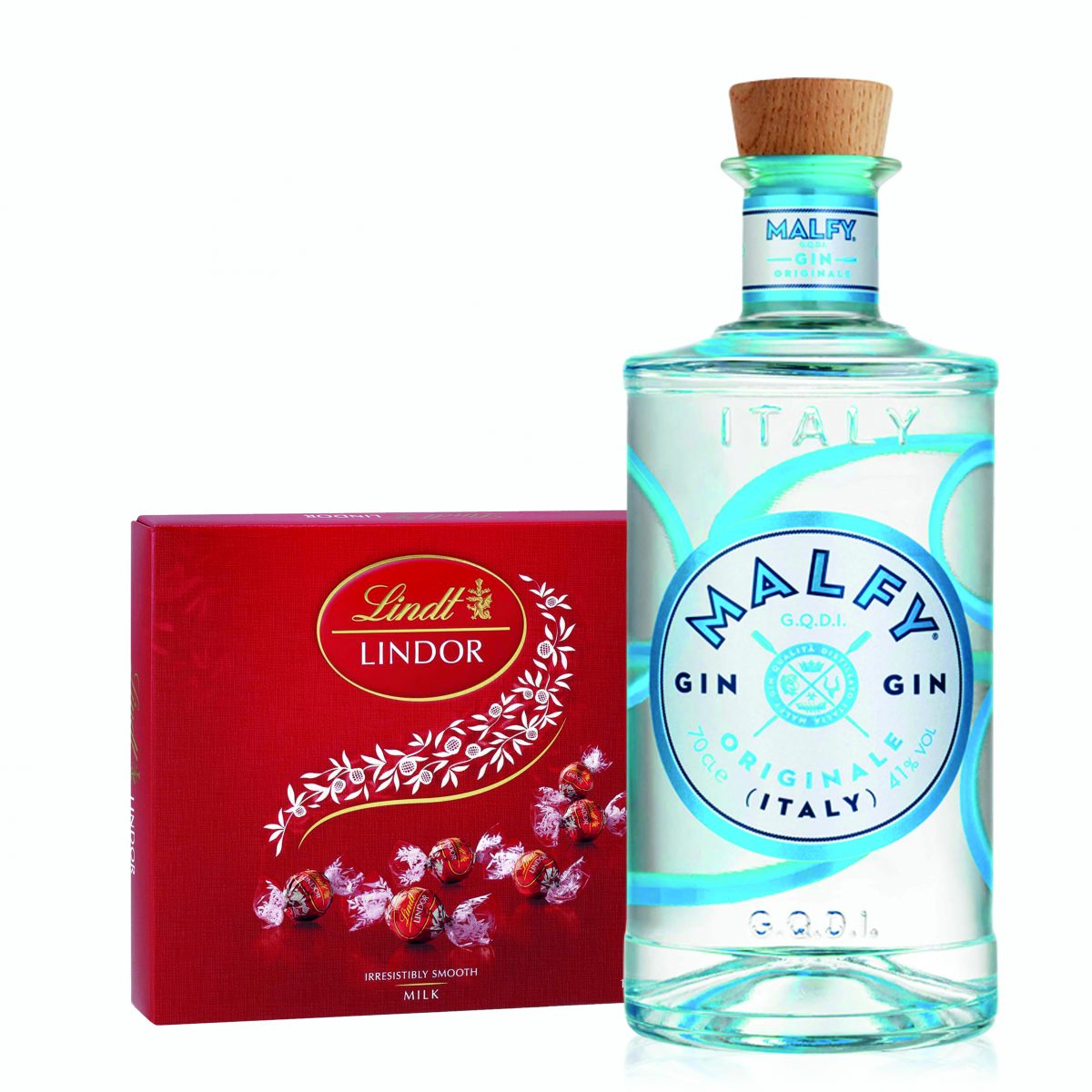 Gin MALFY Original & Belgian Chocolate Bar | Send Gift In Europe