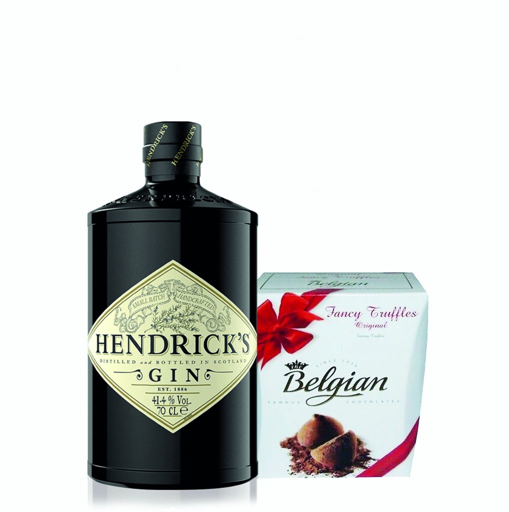 Hendrick's Scotch Gin & Belgian Truffles | Send Gift In Europe