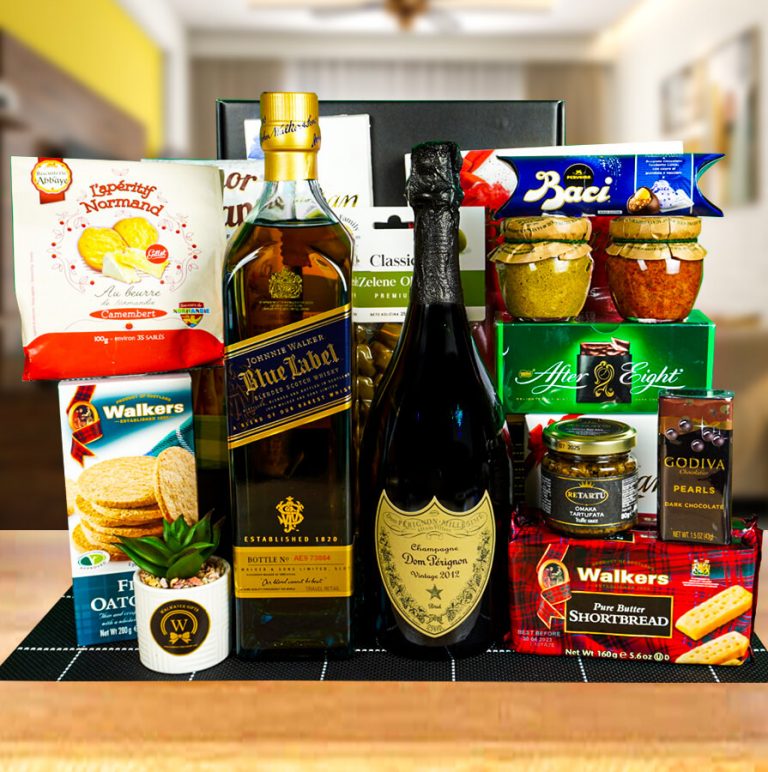 The Ultimate Blue Label & Dom Perignon Gift Hamper Send Gifts